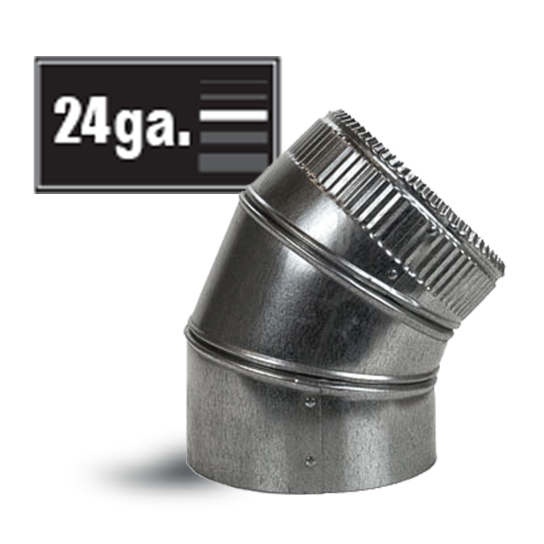 ADJUSTABLE ELBOWS - 45 deg 24 Ga