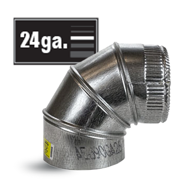 ADJUSTABLE ELBOWS - 90 deg 24 Ga