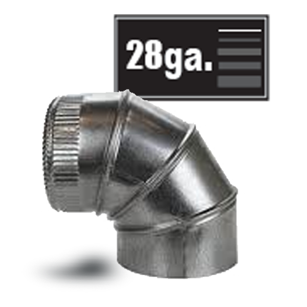 ADJUSTABLE ELBOWS - 90 deg 28 Ga